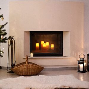 Aignis Flickering Flameless Candles with 10-Key Timer Remote, Exquisite Decor Battery Operated Candles Outdoor Heat Resistant with Realistic Moving Wick LED Flames