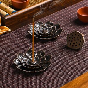 SLKIJDHFB Incense Burner - Stick Incense Holder 6 Incense Holes with Detachable Ash Catcher