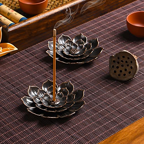 SLKIJDHFB Incense Burner - Stick Incense Holder 6 Incense Holes with Detachable Ash Catcher