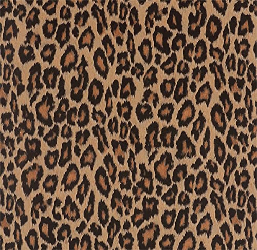 Self Adhesive Thick Vinyl Decorative Leopard Shelf Liner Contact Paper for Cabinets Dresser Drawer Furniture Walls 15.7X117 Inches