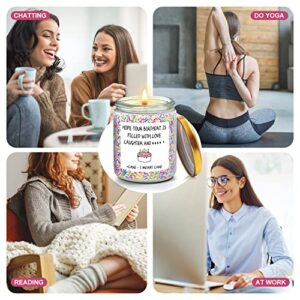 Funny Birthday Gifts for Women Sister Friend Female,Rude Birthday Anniversary Christmas Gag Gift for Women, Unique Sprinkle Candle Gifts