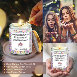 Funny Birthday Gifts for Women Sister Friend Female,Rude Birthday Anniversary Christmas Gag Gift for Women, Unique Sprinkle Candle Gifts