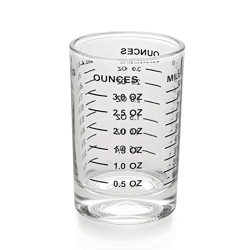 Shot Glass Measuring Cup 3 Ounce/90ML Liquid Heavy High Espresso Glass Cup Black Line