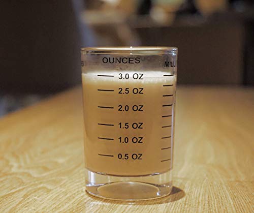 Shot Glass Measuring Cup 3 Ounce/90ML Liquid Heavy High Espresso Glass Cup Black Line