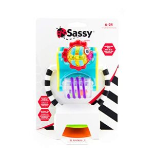 Sassy Fishy Fascination Station 2-in-1 Suction Cup High Chair Toy | Developmental Tray Toy for Early Learning | for Ages 6 Months and Up