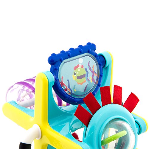 Sassy Fishy Fascination Station 2-in-1 Suction Cup High Chair Toy | Developmental Tray Toy for Early Learning | for Ages 6 Months and Up