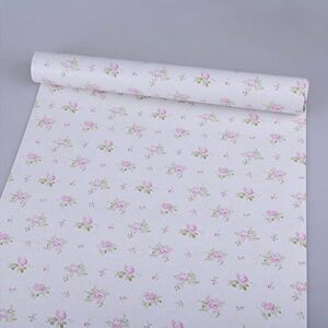 SimpleLife4U Pink Rose Furniture Protect Paper Removable Shelf Liner for Kitchen Cabinet Dresser Drawer Covering