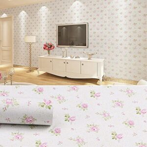 SimpleLife4U Pink Rose Furniture Protect Paper Removable Shelf Liner for Kitchen Cabinet Dresser Drawer Covering