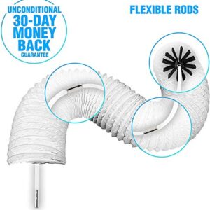 The Original Dryer Vent Cleaner Kit -(30-Feet) Innovative Duct Lint Remover Reusable Strong Nylon| Flexible Lint Brush with Drill Attachment for Faster Cleaning