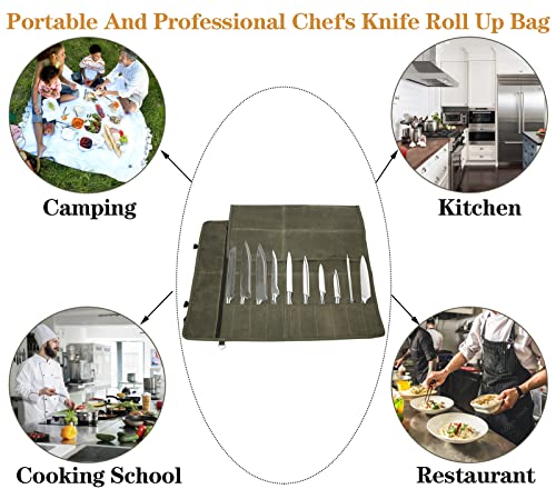 Canvas Chef Knife Roll Bag Chef Knife Bag