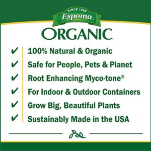 Espoma Organic Cactus Potting Soil Mix, Natural & Organic Soil for Cactus, Succulent, Palm, and Citrus grown in containers both indoors and outdoors, 4 qt, Pack of 1