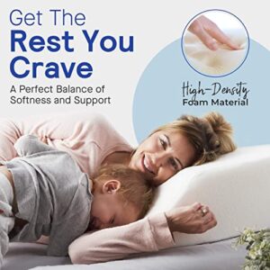 Restorology Leg Elevation Pillow for Sleeping - Supportive Bed Wedge Pillow for Circulation, Swelling, Foot & Knee Discomfort