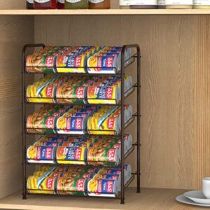 Can Rack Organizer 5 Tier Can Storage Dispensers Rack Holder for Pantry, Kitchen Cabinets, Storage for to 60 Cans(Brown)