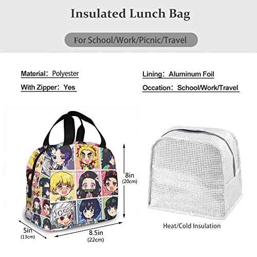 Anime Luch Box Lunch Bag Reusable Insulated Luch Box Meal Handbag To Keep Food Fresh For Office For Teen Girls Women Men Work Office Outdoor Picnic