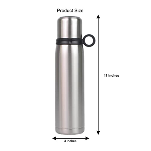 Thermo For Hot Drinks, (SILVER) 20 OZ, BPA-Free, Double Wall Insulated, 304 Stainless Steel Bottle, Vacuum Flask, For Coffee, Chocolate, Tea, Water