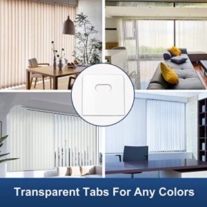 SOGEWO (16 Set/32 Pieces) Clear Vertical Blind Repair Tabs, Vertical Blinds tabs / Blind Fixers for Vertical Blinds Replacement Slats & Parts