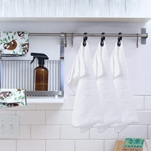 Gydandir 2 Pack Leather Towel Clips Bath Towels Hooks with Magnets Kitchen and Bathroom Accessory Simple and Covenient