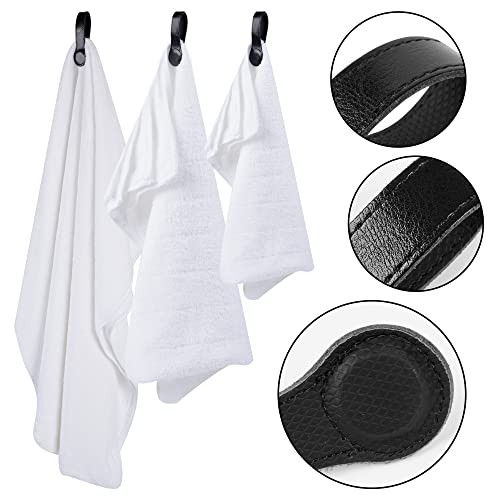 Gydandir 2 Pack Leather Towel Clips Bath Towels Hooks with Magnets Kitchen and Bathroom Accessory Simple and Covenient