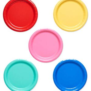 American Greetings Rainbow Party Supplies for Birthdays, Easter, Mother's Day, Father's Day, Graduation and All Occasions, Multicolor Paper Dessert Plates (50-Count)