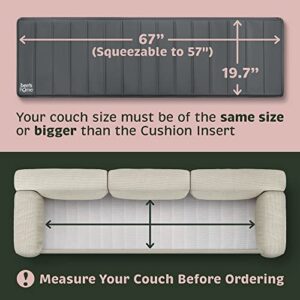 BEN'SHOME® Durable Cushion Support Insert [19.7" x 58-67"], Upgraded Sofa Saver Board for Sagging Couch Pillows. Fix & Prevent Sagging Seats, Extra Strong, Dense & Thick | 0.4"