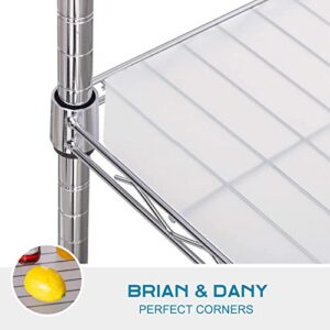 BRIAN & DANY Wire Shelf Liner 14" X 30", Heavy Duty Shelf Liners for Wire Shelving, Waterproof Protector Mats, Set of 5, Transparent