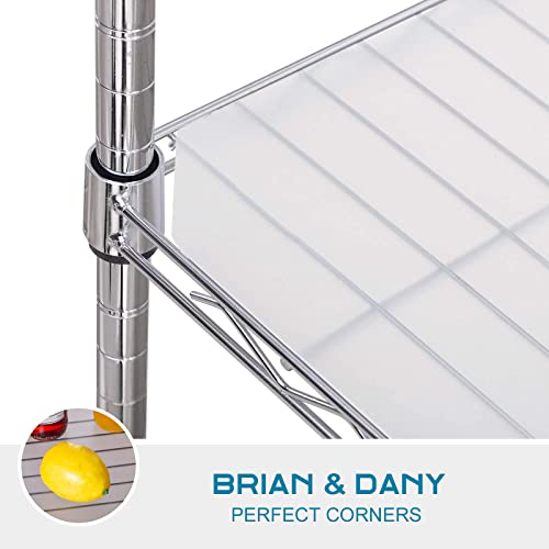 BRIAN & DANY Wire Shelf Liner 14" X 30", Heavy Duty Shelf Liners for Wire Shelving, Waterproof Protector Mats, Set of 5, Transparent