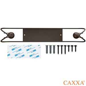 CAXXA Adhesive Under Cabinet Paper Towel Holder Dispenser with Screws for Kitchen Utility Room Laundry Pantry (1, Bronze)