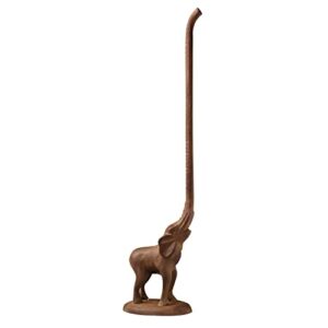 art & artifact elephant paper towel holder – cast iron bathroom toilet paper holder, standing tp holder elephant decor – paper towel stand