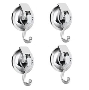 iromic heavy duty vacuum suction cups hooks (4pack) specialized for kitchen&bathroom&restroom organization