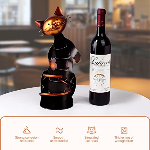 Drincarier Cat Decor Wine Holder Wine Rack Wine Bottle Holder Wine Cat, Cat Gifts for Cat Lovers