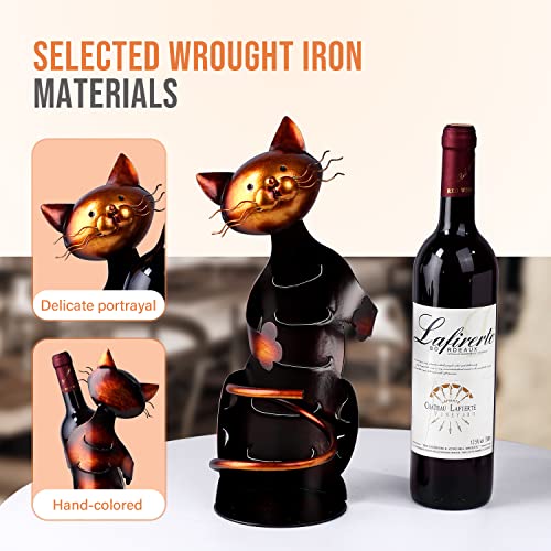 Drincarier Cat Decor Wine Holder Wine Rack Wine Bottle Holder Wine Cat, Cat Gifts for Cat Lovers