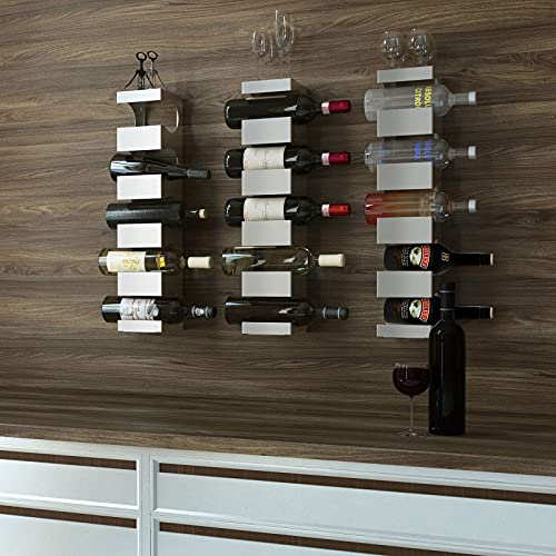 brightmaison Alex Wine Rack Wall Mounted, Wine Bottle Holder for 5 Bottles, Kitchen Organization and Wine Storage Stainless Steel