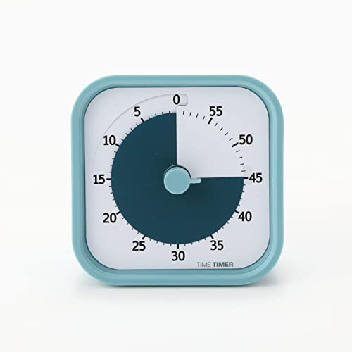 TIME TIMER Home MOD - 60 Minute Kids Visual Timer Home Edition - for Homeschool Supplies Study Tool, Timer for Kids Desk, Office Desk and Meetings with Silent Operation (Lake Day Blue)