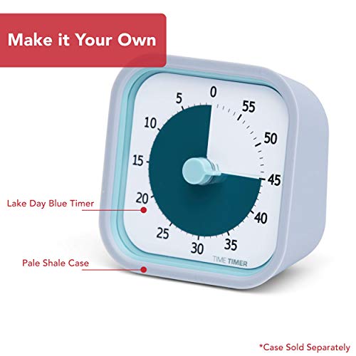 TIME TIMER Home MOD - 60 Minute Kids Visual Timer Home Edition - for Homeschool Supplies Study Tool, Timer for Kids Desk, Office Desk and Meetings with Silent Operation (Lake Day Blue)