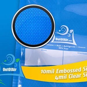 100 Vacuum Sealer Bags: Quart Size (8" x 12") by OutOfAir Works with FoodSaver & Other Machines - 33% Thicker BPA Free, Commercial Grade, 8 x 12 inches