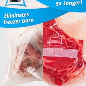 100 Vacuum Sealer Bags: Quart Size (8" x 12") by OutOfAir Works with FoodSaver & Other Machines - 33% Thicker BPA Free, Commercial Grade, 8 x 12 inches