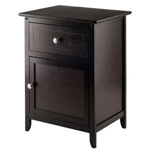 winsome eugene accent table, 18.9 inches, espresso