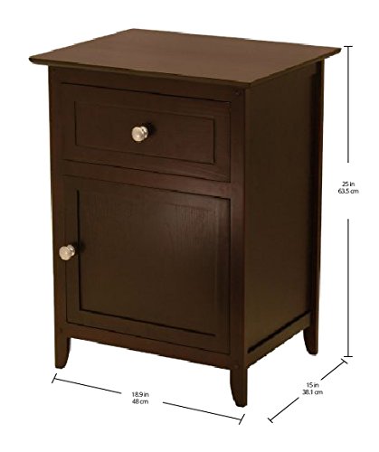 Winsome Eugene Accent Table, 18.9 inches, Espresso