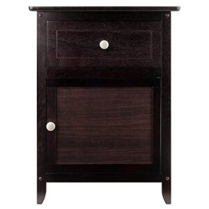 Winsome Eugene Accent Table, 18.9 inches, Espresso