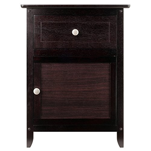 Winsome Eugene Accent Table, 18.9 inches, Espresso