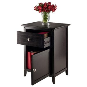 Winsome Eugene Accent Table, 18.9 inches, Espresso