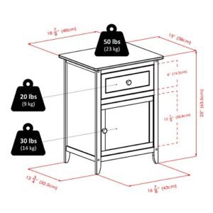 Winsome Eugene Accent Table, 18.9 inches, Espresso