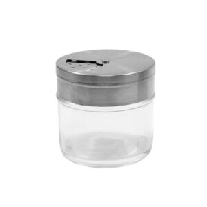 Tablecraft Glass Jar with Rotating Top, 3 oz.