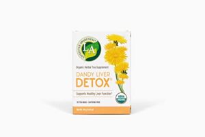 lifestyle awareness teas, caffeine free dandy liver detox tea, 20 count