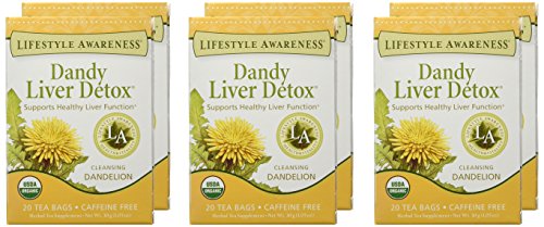 Lifestyle Awareness Teas, Caffeine Free Dandy Liver Detox Tea, 20 Count