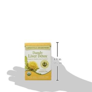 Lifestyle Awareness Teas, Caffeine Free Dandy Liver Detox Tea, 20 Count