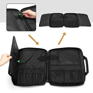 SAMDEW Chef Knife Bag with 20+ Slots, Professional Chef Storage Case with Lockhole & Multiple Pockets, Knife Carrier Travel Knife Roll Bag for Kitchen Tools & Chef Utensils, Patent Pending, Bag Only