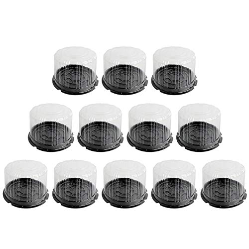 Cheesecake Carrier 20pcs Single Dome Boxes Plastic Individual Cupcake Container Muffin Dome Holders Cases Boxes Cups for Cupcakes Muffins Mooncake 6inch Tall Layer Cake Carrier