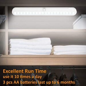 BLS T01L LED Closet Light Super Bright 20 LED Under Cabinet Lighting Battery Powered / DC Input Wireless Motion Sensing Light, Auto On Off Switch, Motion Sensor & Light Sensor, Light Beam Adjustable