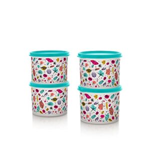 newtupperware utopic shore mini canister 2 cup / 500ml set of 4